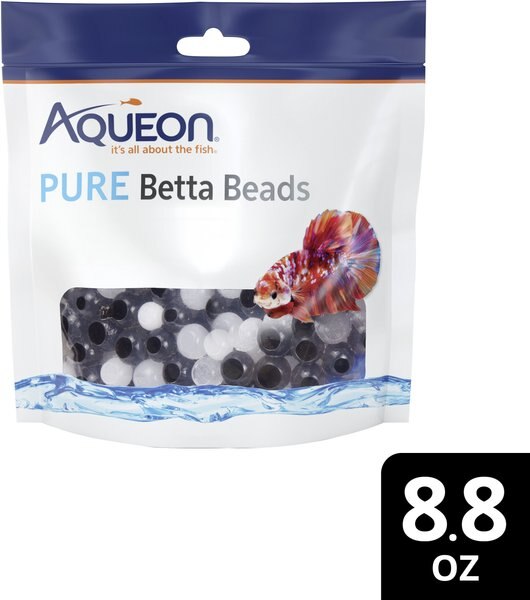 AQUEON PURE Betta Beads Aquarium Water Care, Black & White, 1 pouch ...