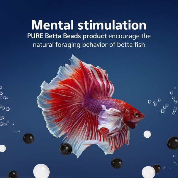 AQUEON PURE Betta Beads Aquarium Water Care, Black & White, 1 pouch ...