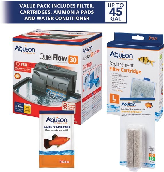 AQUEON QuietFlow 30 Series Aquarium Filter Kit - Chewy.com