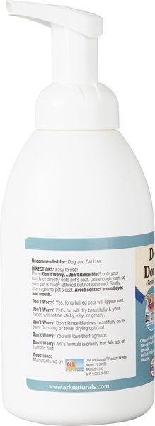ARK NATURALS Don't Worry Don't Rinse Me Waterless Dog & Cat Shampoo, 18 ...
