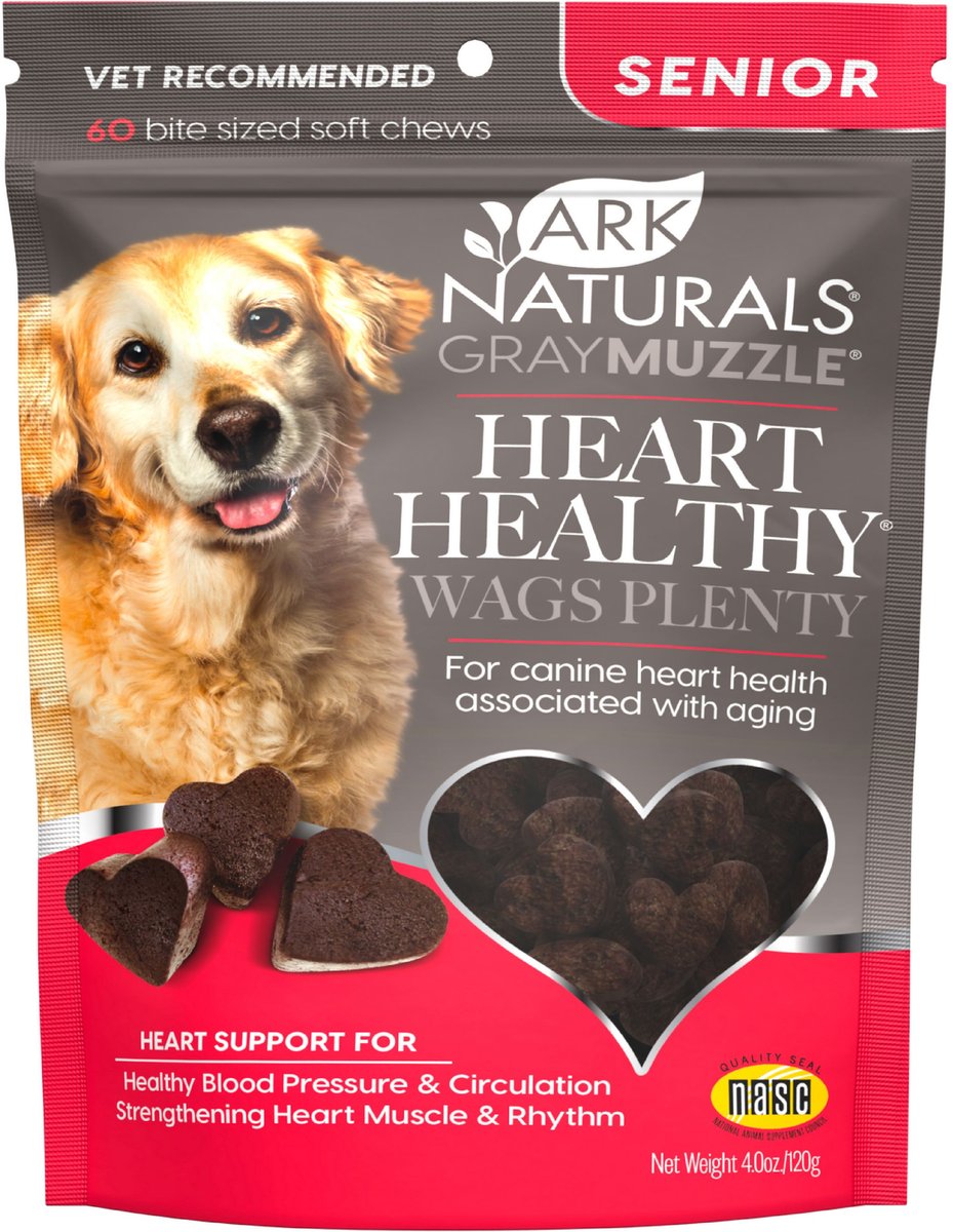 Discontinued - ARK NATURALS Gray Muzzle Heart Health Senior Dog Chews ...
