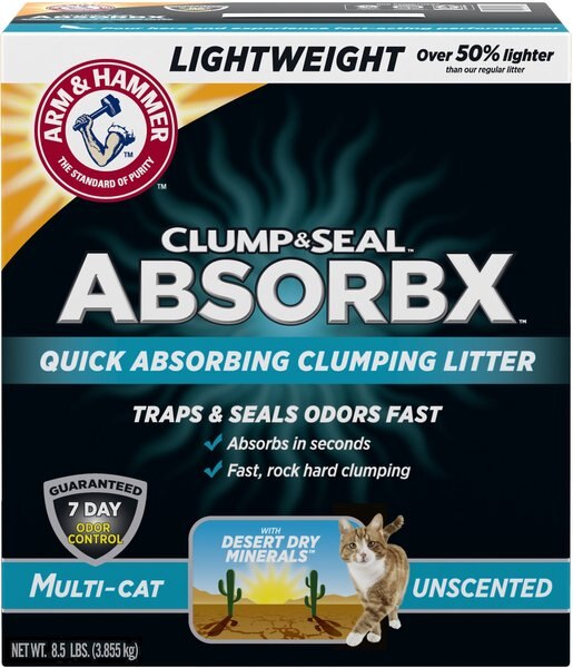 Litter Box Arm & Hammer® Clump & Seal® Multi Cat Complete Odor Sealing ...