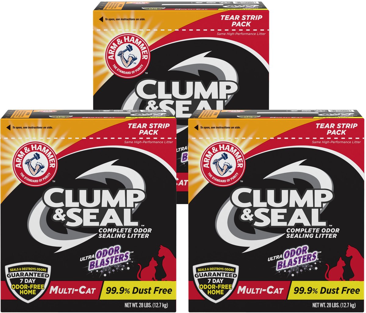 ARM & HAMMER LITTER Clump & Seal Multi-Cat Scented Clumping Clay Cat ...