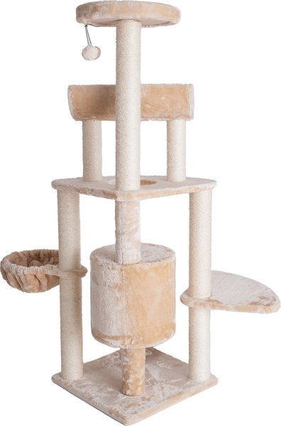 ARMARKAT 58-in Cat Tower & Ramp Cat Tree, Beige - Chewy.com