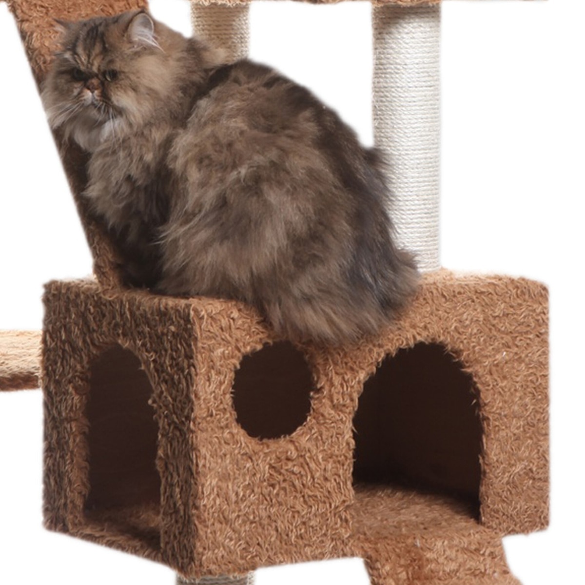 ARMARKAT 74-in Multi-Level Cat Tree, Ochre Brown - Chewy.com