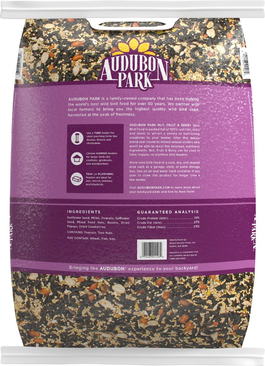 AUDUBON PARK Nut, Fruit & Berry Wild Bird Food, 15-lb bag - Chewy.com