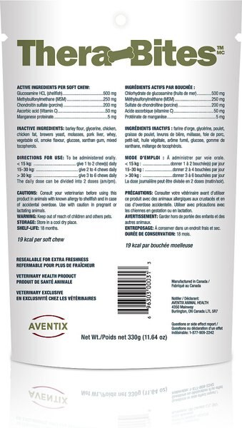 AVENTIX Thera-Bites Hip & Joint Support Chicken Liver Flavor Soft Chews ...