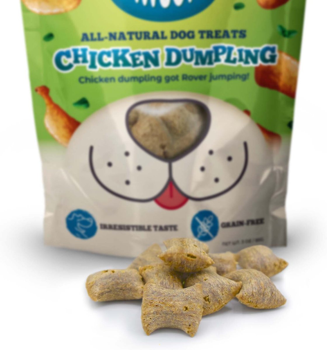 AWESOME PAWSOME Chicken Dumpling Dog Treats, 3-oz bag - Chewy.com