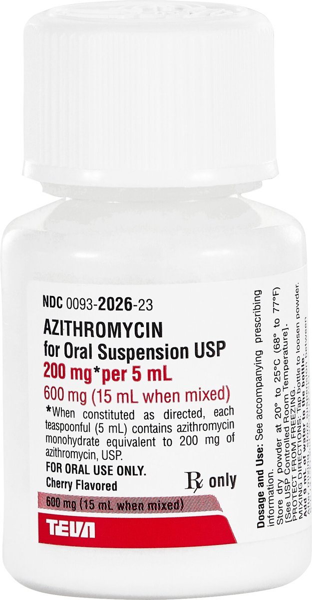 AZITHROMYCIN (Generic) Flavored Powder for Oral Suspension, 200 mg/5 mL ...