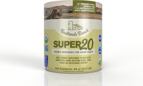 BADLANDS RANCH Super20 Multi-Benefit Powder Supplement Topper for Dogs ...