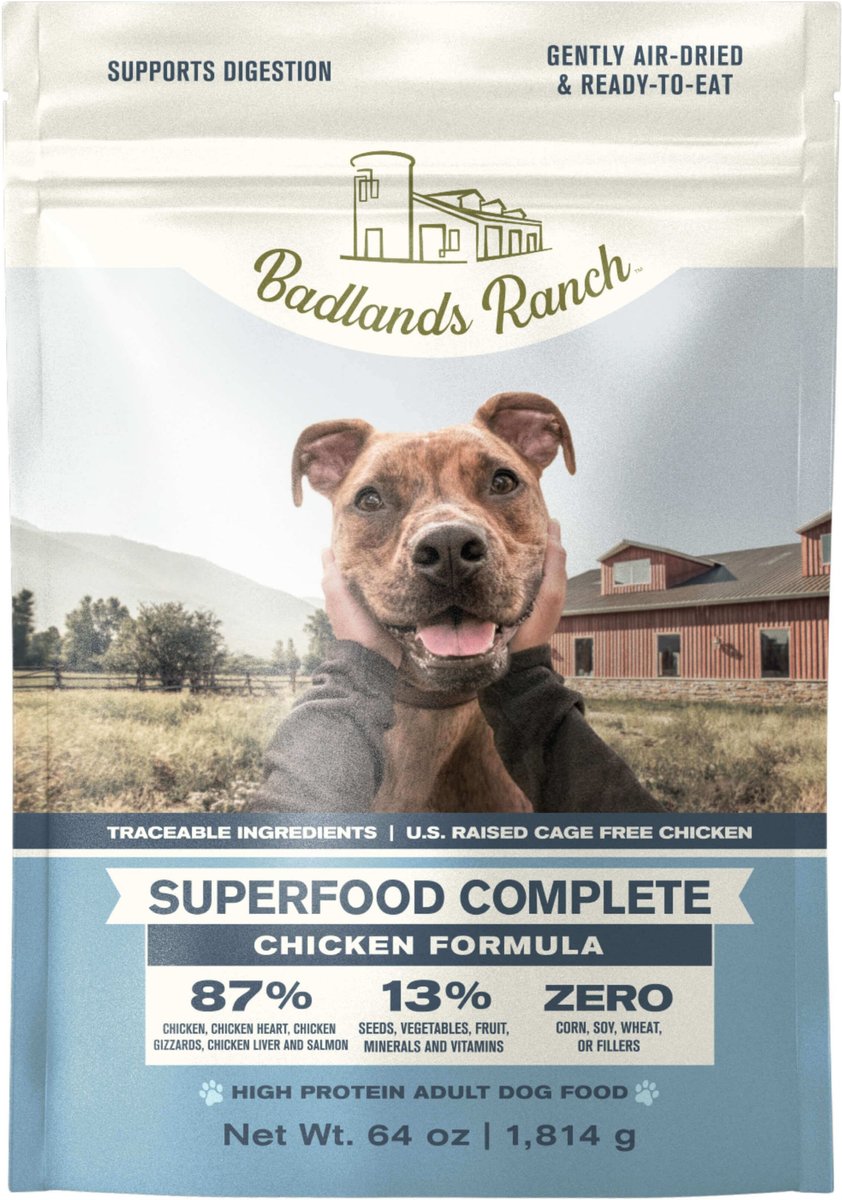 BADLANDS RANCH Superfood Complete Grain-Free Chicken Air-Dried Dog Food ...