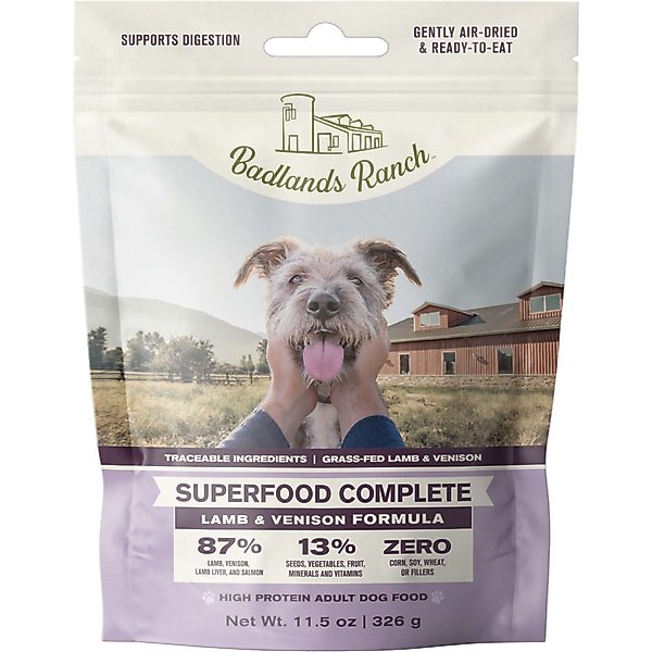 BADLANDS RANCH Superfood Complete Raw Coated Morsels Beef Dry Dog Food ...