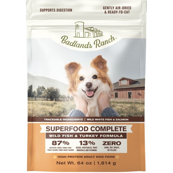 BADLANDS RANCH Superfood Complete Beef & Bison Grain-Free Air-Dried Dog ...
