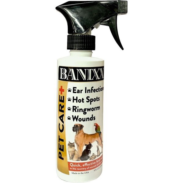 BANIXX Pet Care+ Wound Care & Anti-Itch Spray for Dogs, Cats & Small ...