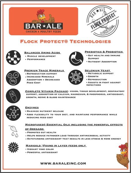 BAR ALE Organic 18% Protein Soy & Corn-Free Layer Mini Pellet Chicken ...