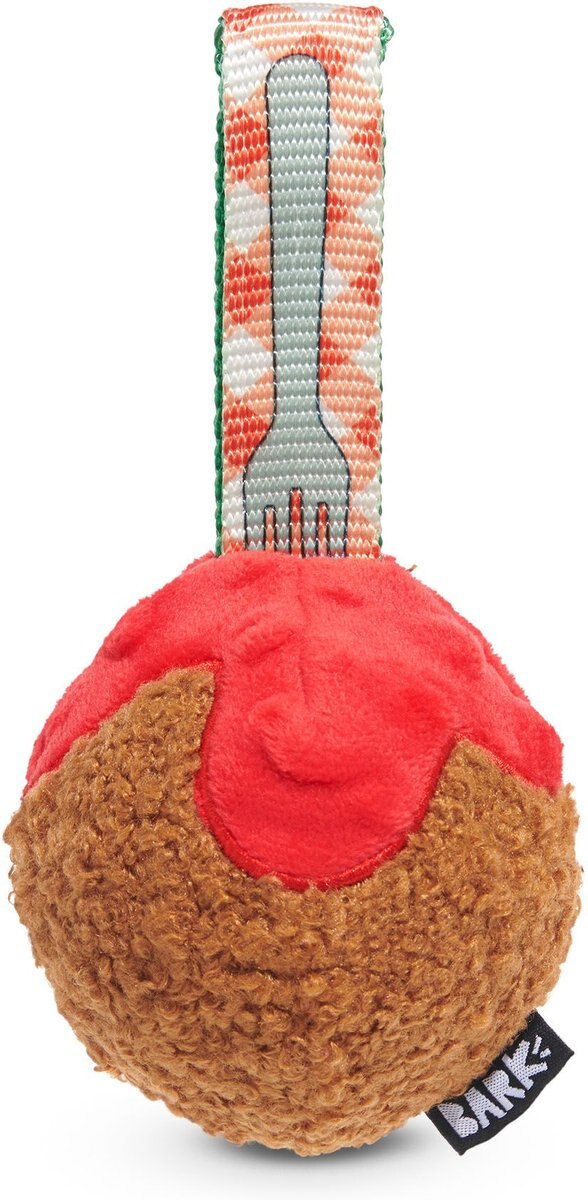 BARK A Squeaky Meat-a-Ball Beef Scented Rip & Reveal Squeaky Tough Dog ...