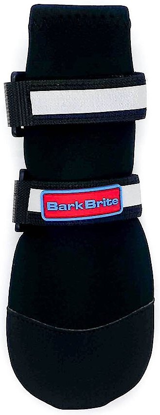 BARK BRITE All Weather Reflective Neoprene Dog Boots, 4 count, Black ...