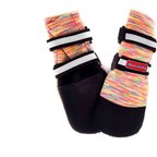 BARK BRITE All Weather Reflective Neoprene Dog Boots, 4 count, Orange ...
