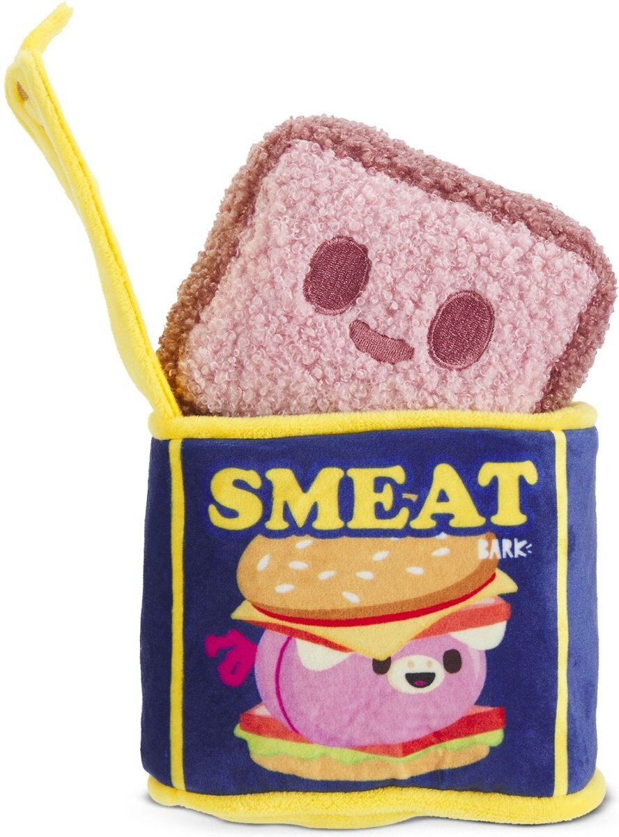 BARK Canned Smeat Multi-Part Squeaky Plush Dog Toy, Medium - Chewy.com