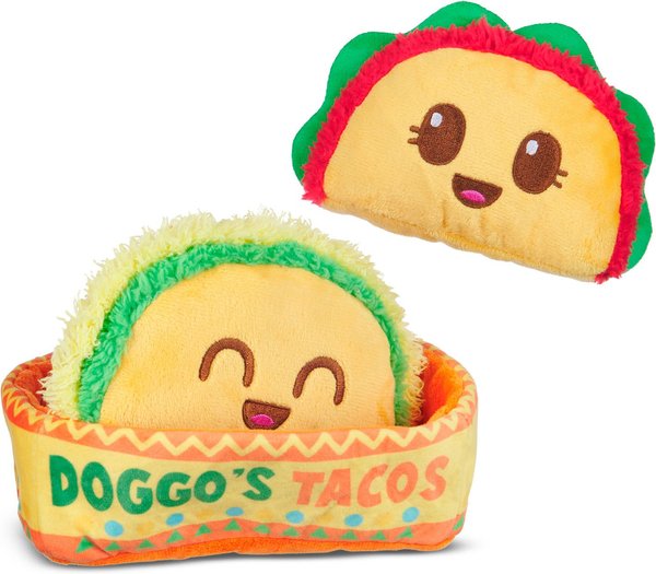 BARK Doggo's Tacos 3-in-1 Squeaky Plush Dog Toy - Chewy.com