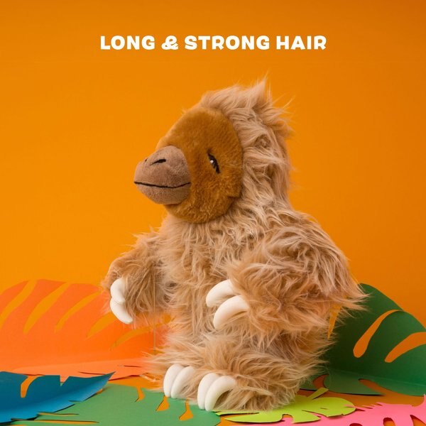 BARK Gordon the Giant Sloth Squeaky Plush Dog Toy, Brown - Chewy.com