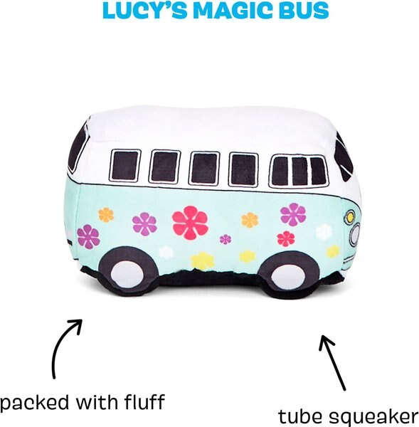 BARK Lucy's Magic Bus Squeaky Plush Dog Chew Toy, Small/Medium - Chewy.com