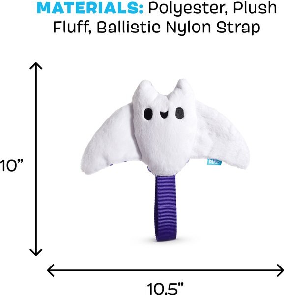 BARK Manny Ray Squeaky Dog Tug Toy, White - Chewy.com