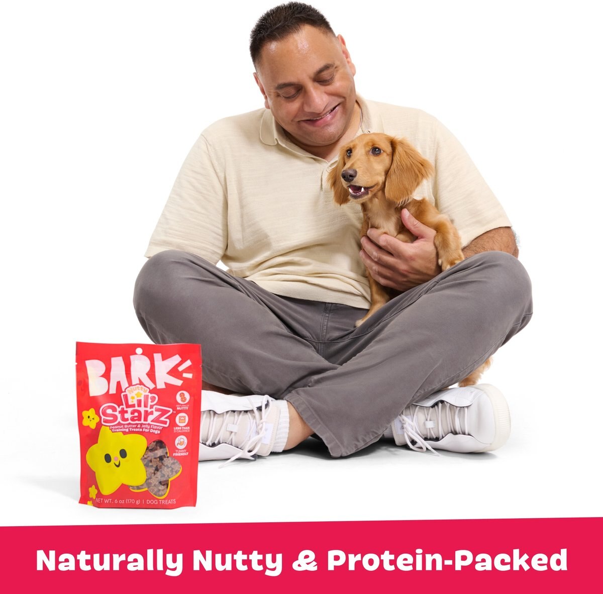 BARK Nutty Lil' Starz Peanut Butter & Jelly Flavored Soft & Chewy Dog ...