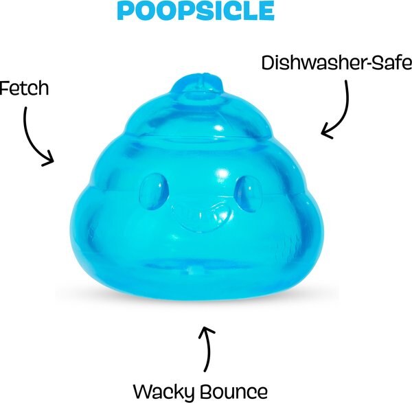 BARK Poopsicle Tough Treat Dispensing Dog Chew Toy, Blue, Medium ...