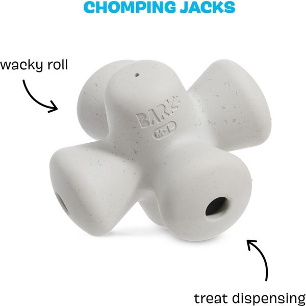 BARK Super Chewer Chomping Jacks Tough Squeaky Treat Dispensing Dog Toy ...
