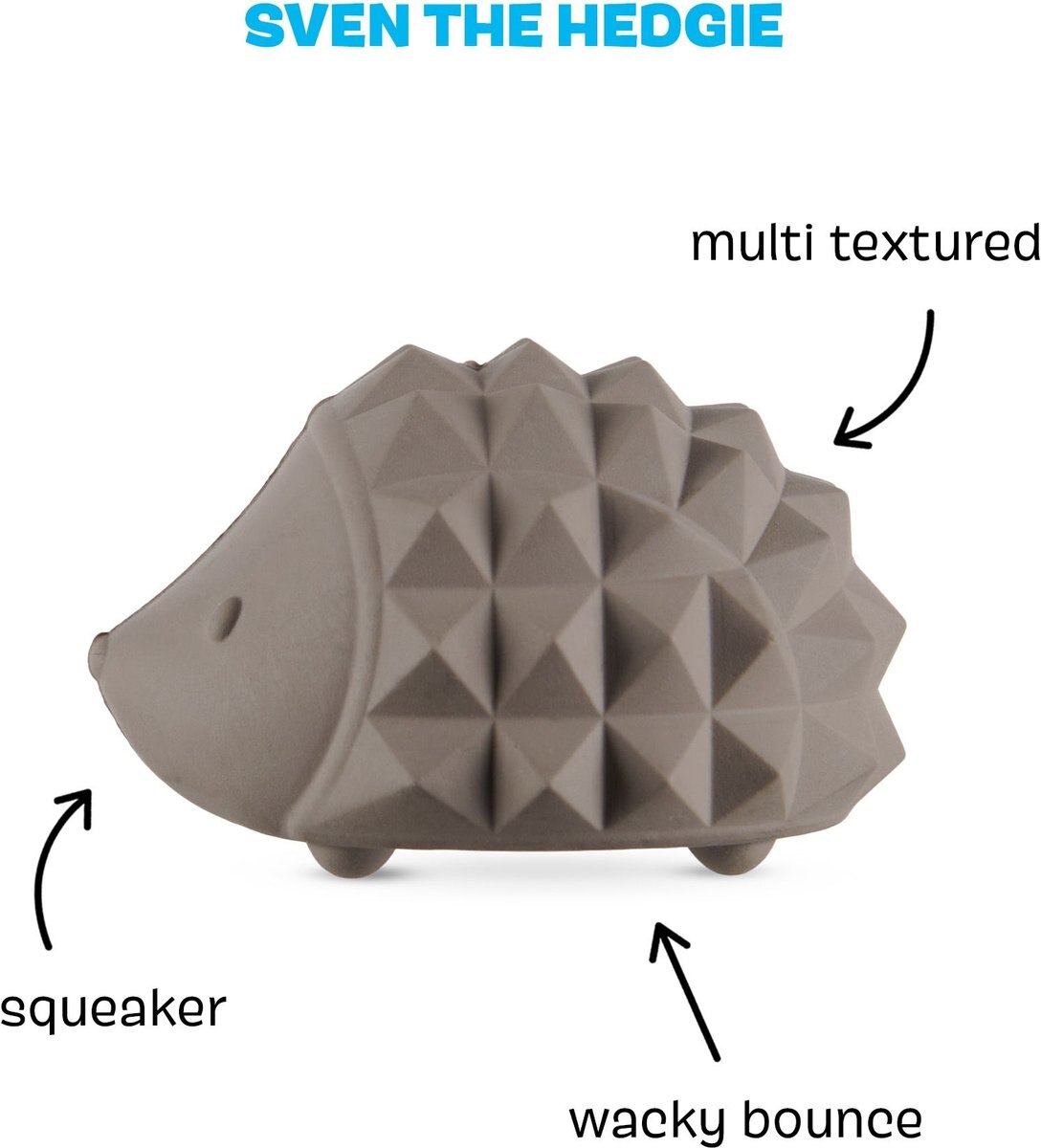 BARK Super Chewer Sven the Hedgie for Aggressive Chewers Dog Chew Toy ...