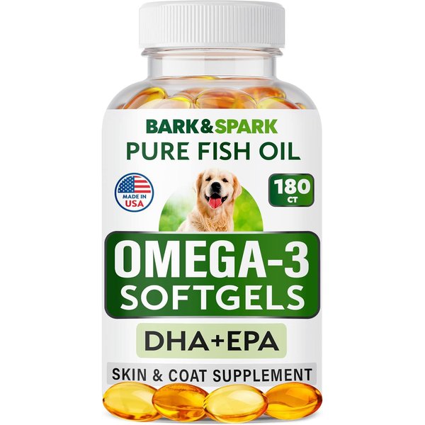 PET MD Omega-3 Fish Oil Softgel Dog Supplement, 180 count - Chewy.com