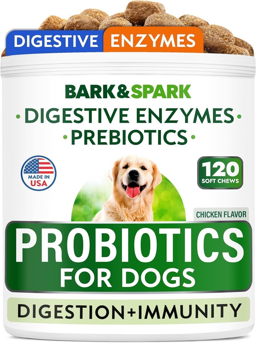 BARK&SPARK Probiotics & Digestive Enzymes Fiber & Digestion & Gut ...