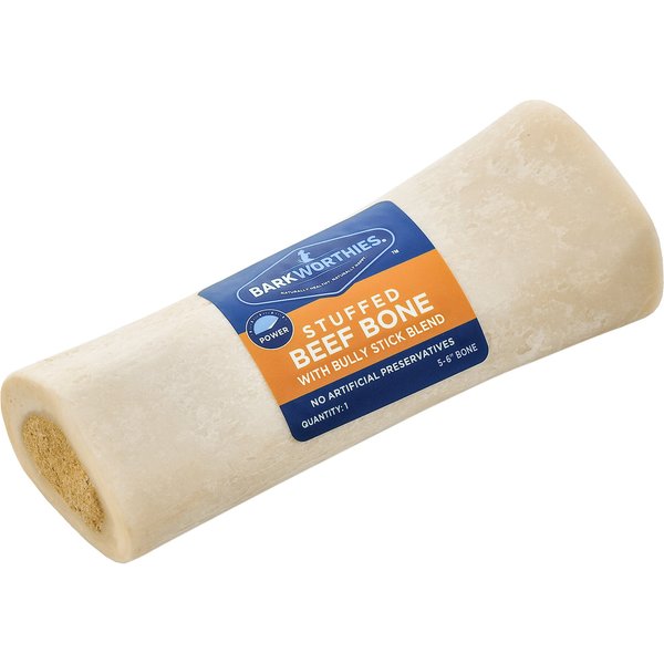 BARKWORTHIES Large Stuffed Beef Shin Bone Dog Treat - Chewy.com