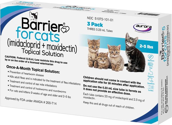 BARRIER Topical Solution for Cats, 2-5 lbs - Easy Refills | Chewy Rx