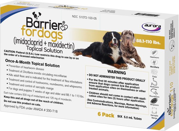 BARRIER Topical Solution for Dogs, 88.1-110 lbs - Easy Refills | Chewy Rx