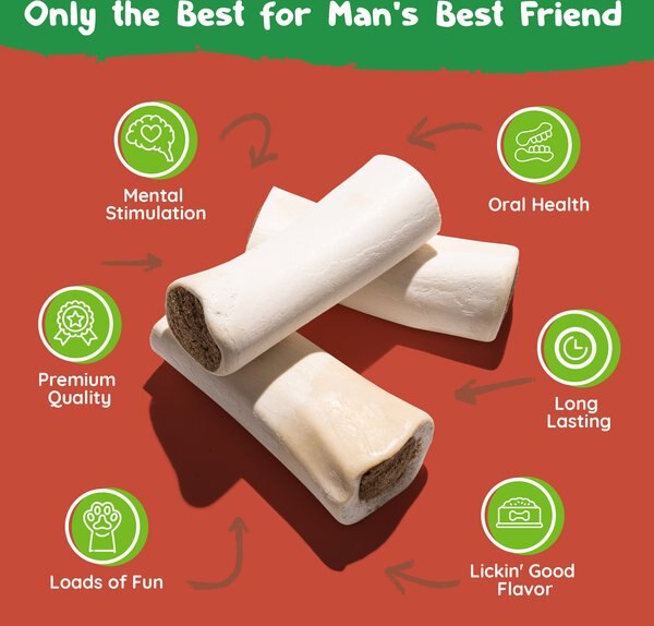 BAXTER BOY 5 to 6-in Stuffed Marrow Bone Filled with Peanut Butter ...