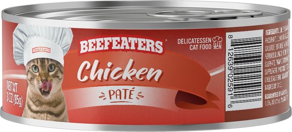 BEEFEATERS Chicken Pate Wet Cat Food, 3-oz can, case of 24 - Chewy.com