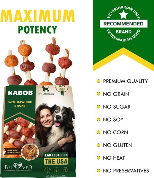 BELOVED PETS All Natural Pet Dried Snacks Human Grade Rawhide & Grain ...