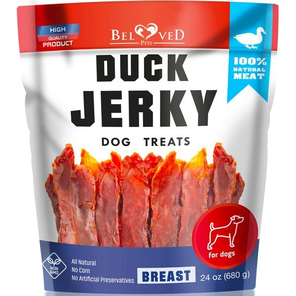 PET CENTER Quackers Duck Breast Dog Treats, 1-lb jar - Chewy.com