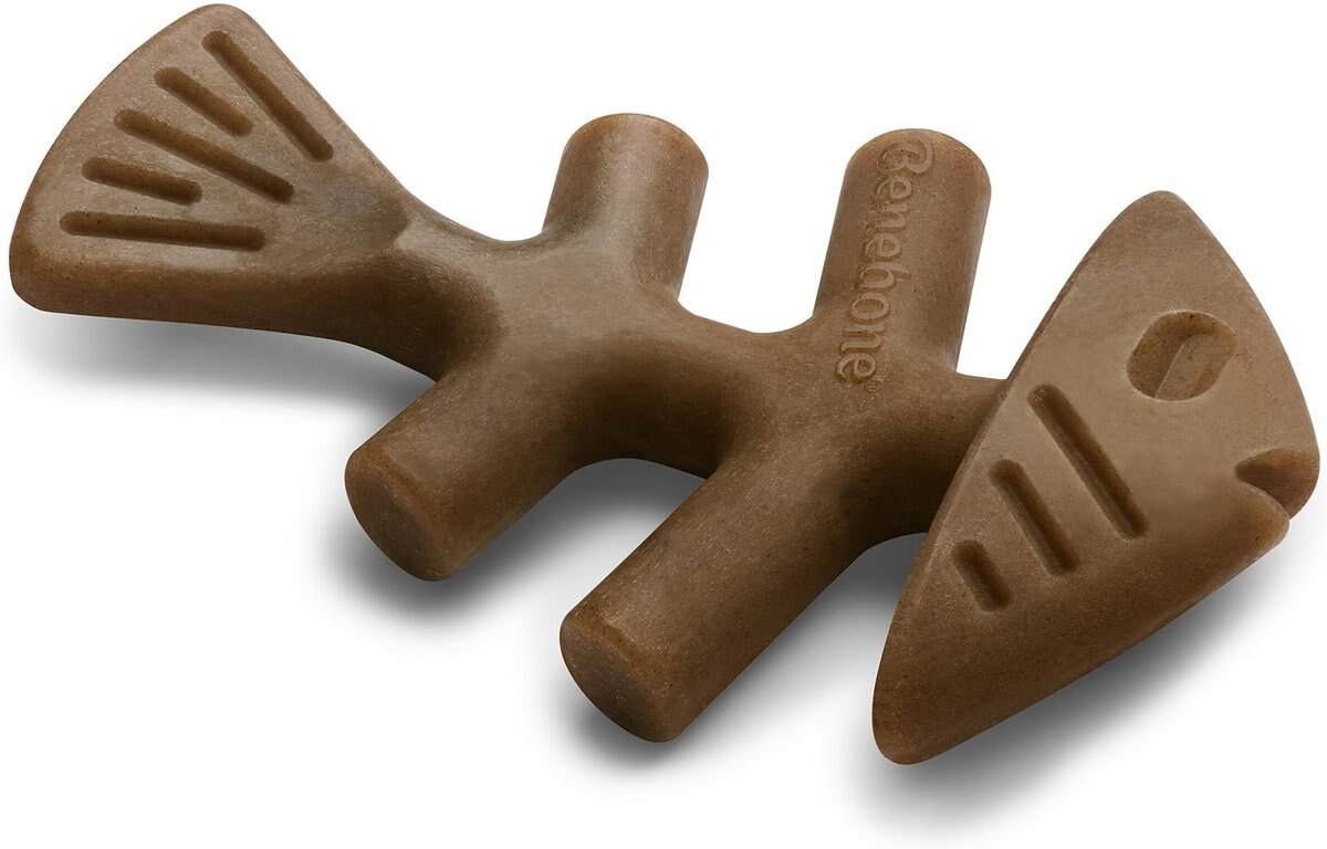 BENEBONE Fishbone Dog Chew Toy, Brown, Giant - Chewy.com