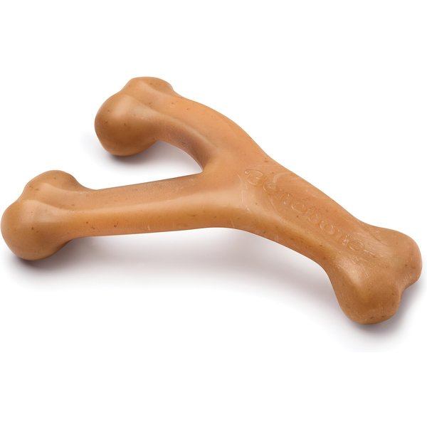 BENEBONE Rotisserie Chicken Flavor Wishbone Tough Dog Chew Toy, Large ...