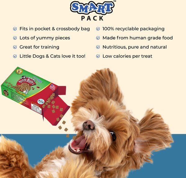 BENNY BULLYS Mini Chops Smart Pack Beef Liver Plus Apple Freeze-Dried ...