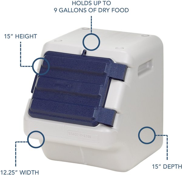 BERGAN Stack-N-Stor Pet Food Storage, 9-gal - Chewy.com