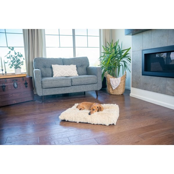 LESURE Calming Cute Modern Plush Jacquard Shaggy Orthopedic Anti-Slip ...