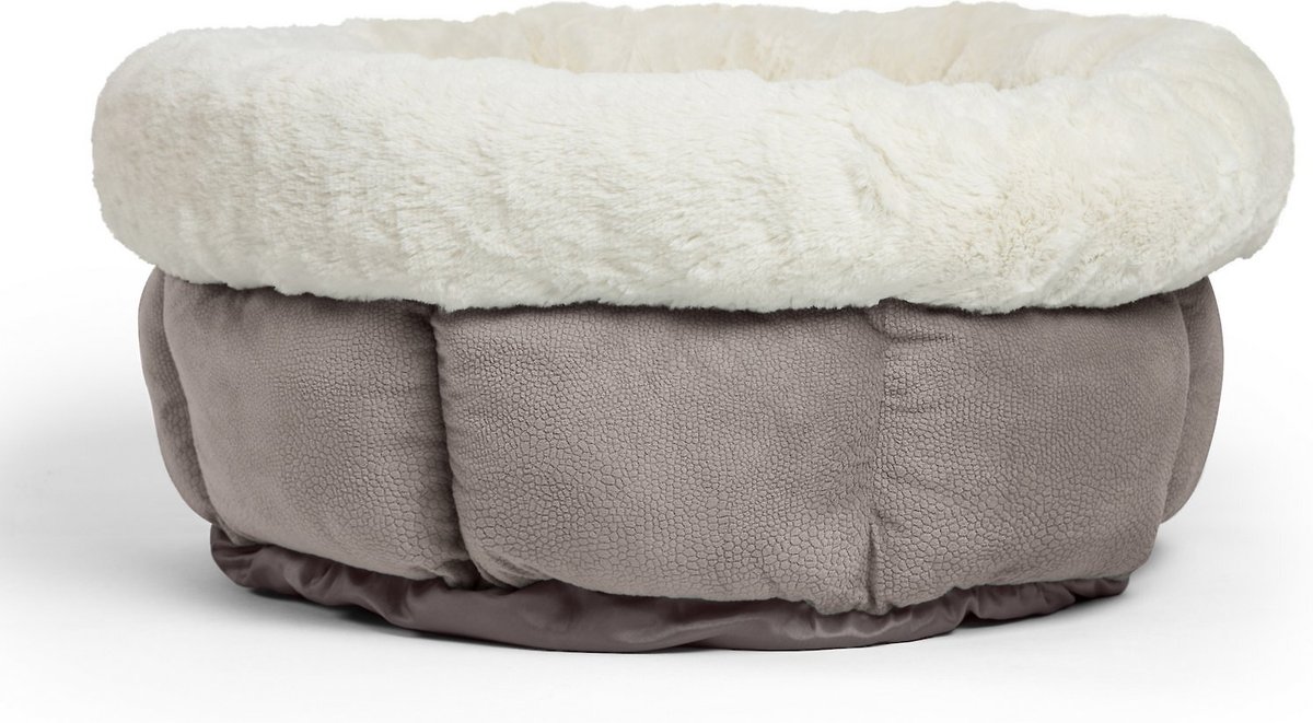 BEST FRIENDS BY SHERI Cuddle Cup Cuddler Bolster Cat & Dog Bed, Grey ...