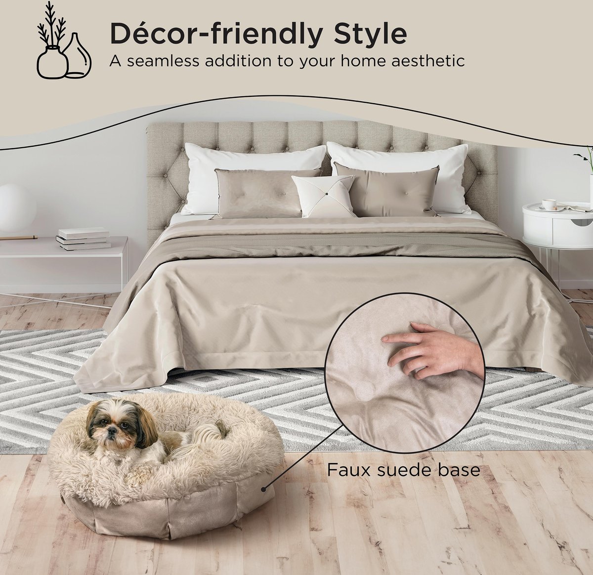 BEST FRIENDS BY SHERI Ultra Calming Orthopedic Pouf Luxury Donut Dog ...