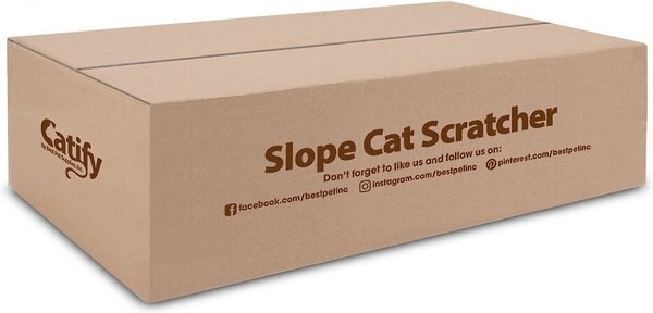 BEST PET SUPPLIES Catify Slope Catnip Scratcher Cat Toy, 2 count ...
