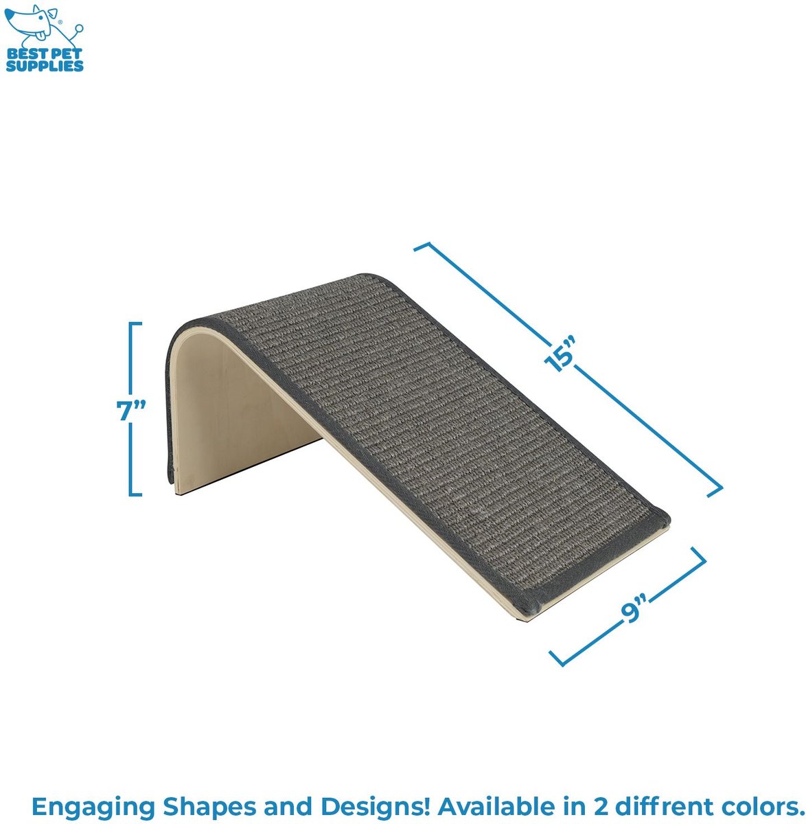 BEST PET SUPPLIES Catify Sloped Sisal Cat Scratcher, Gray - Chewy.com