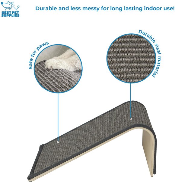 BEST PET SUPPLIES Catify Sloped Sisal Cat Scratcher, Gray - Chewy.com